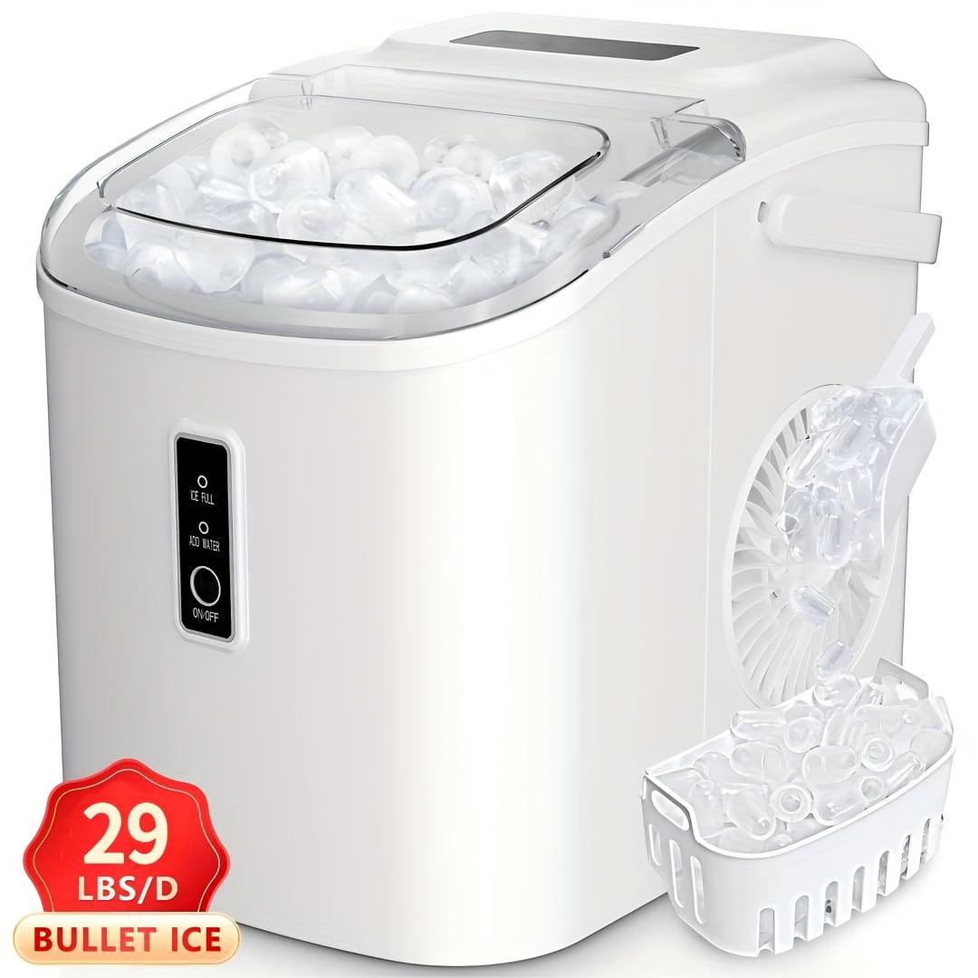 26/29Lbs Bullet or 34/44Lbs Nugget Ice Maker - 6-Min Quick Ice, Self ...