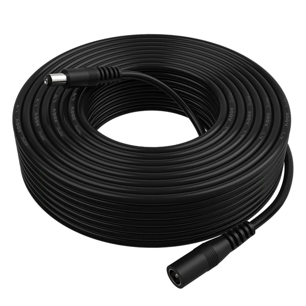 26.2FT(8m) 2.1x5.5mm DC 12V Power Adapter Extension Cable, Male to ...