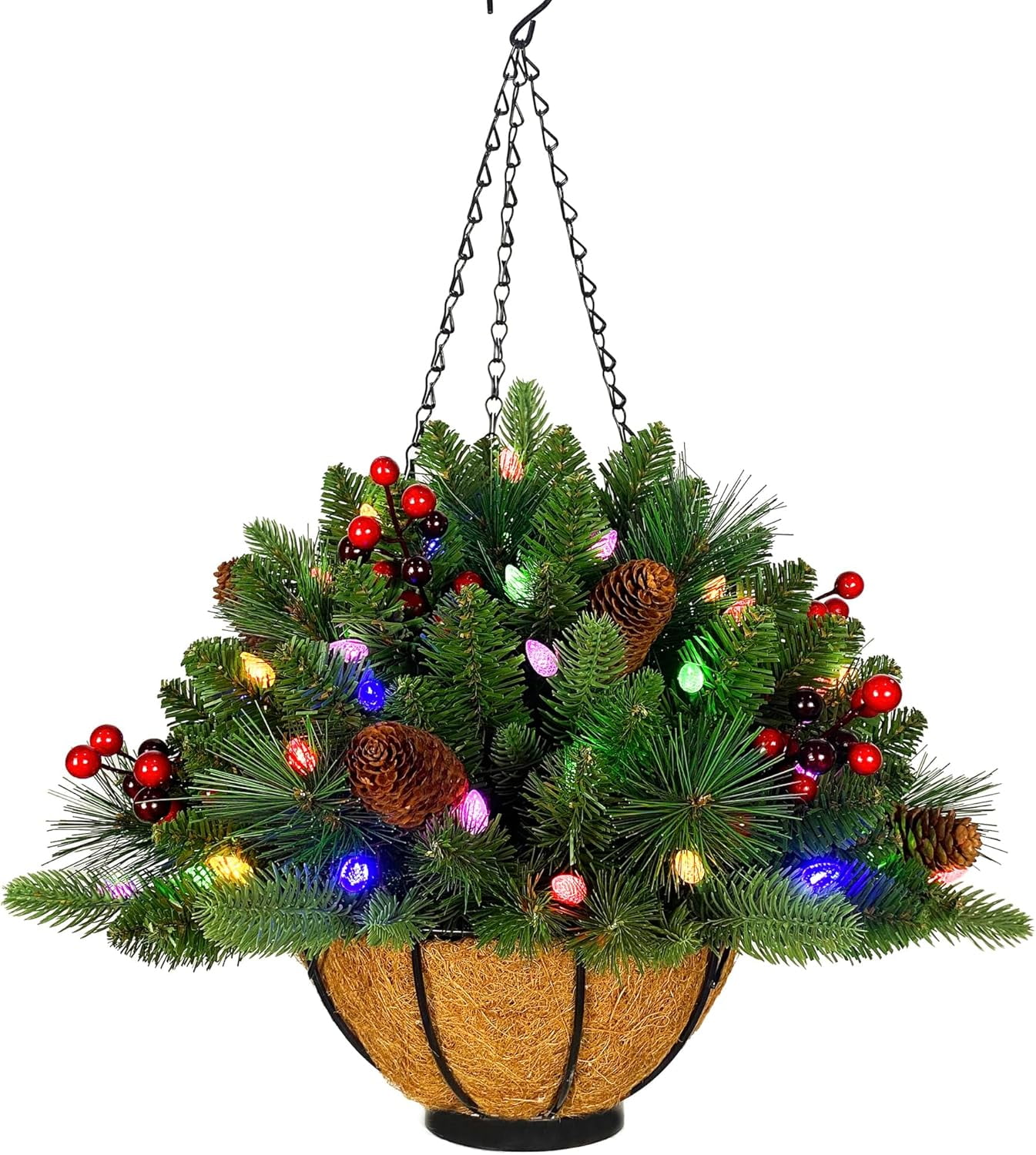 26" Pre-Lit Christmas Tabletop Decoration – Blue Spruce Centerpiece ...
