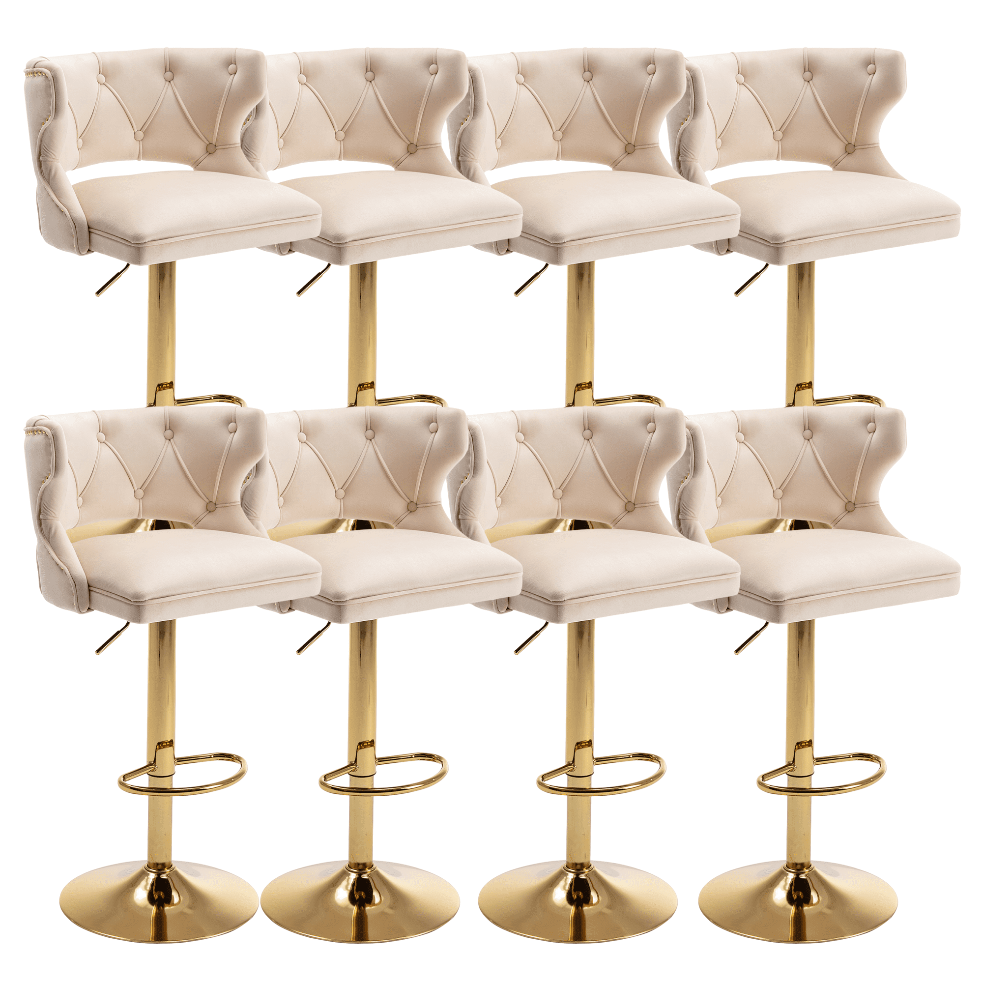 26-35 Inch Bar Stools, Counter Height Adjustable Swivel Barstools High ...