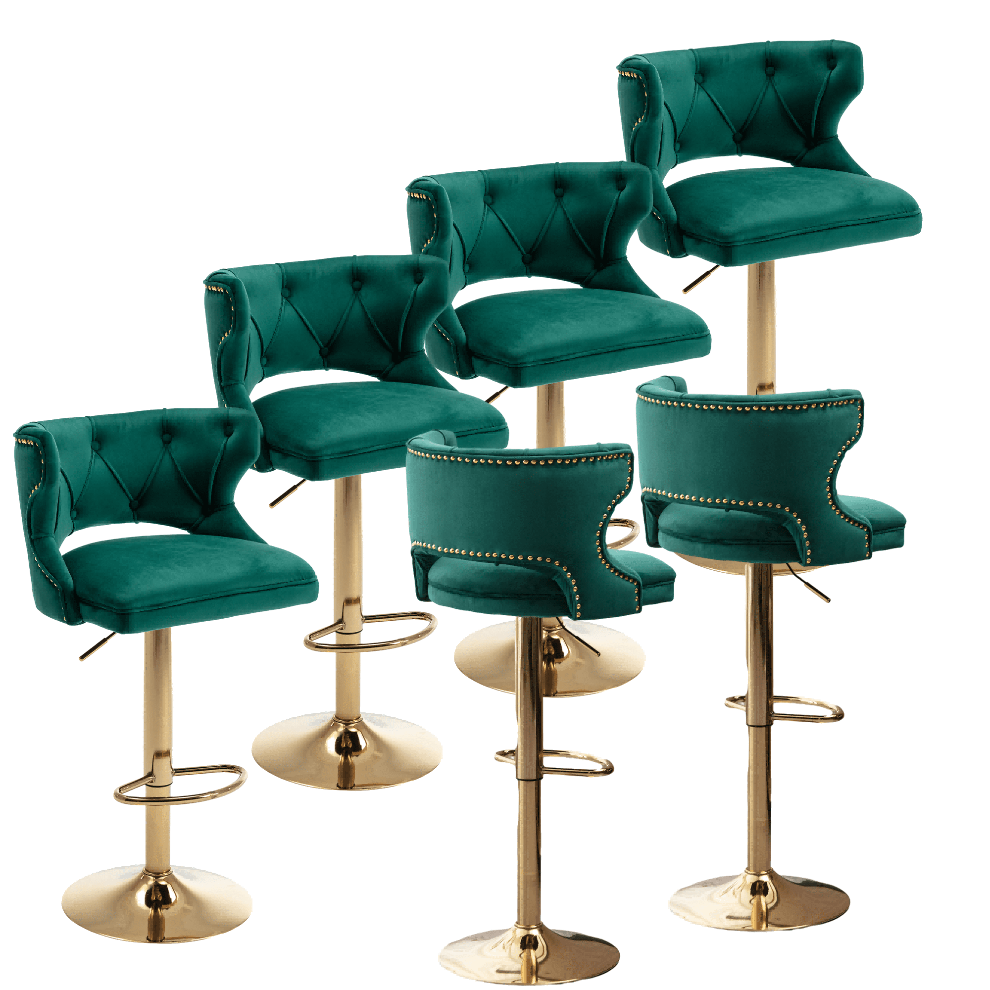 26-35 Inch Bar Stools, Counter Height Adjustable Swivel Barstools High ...