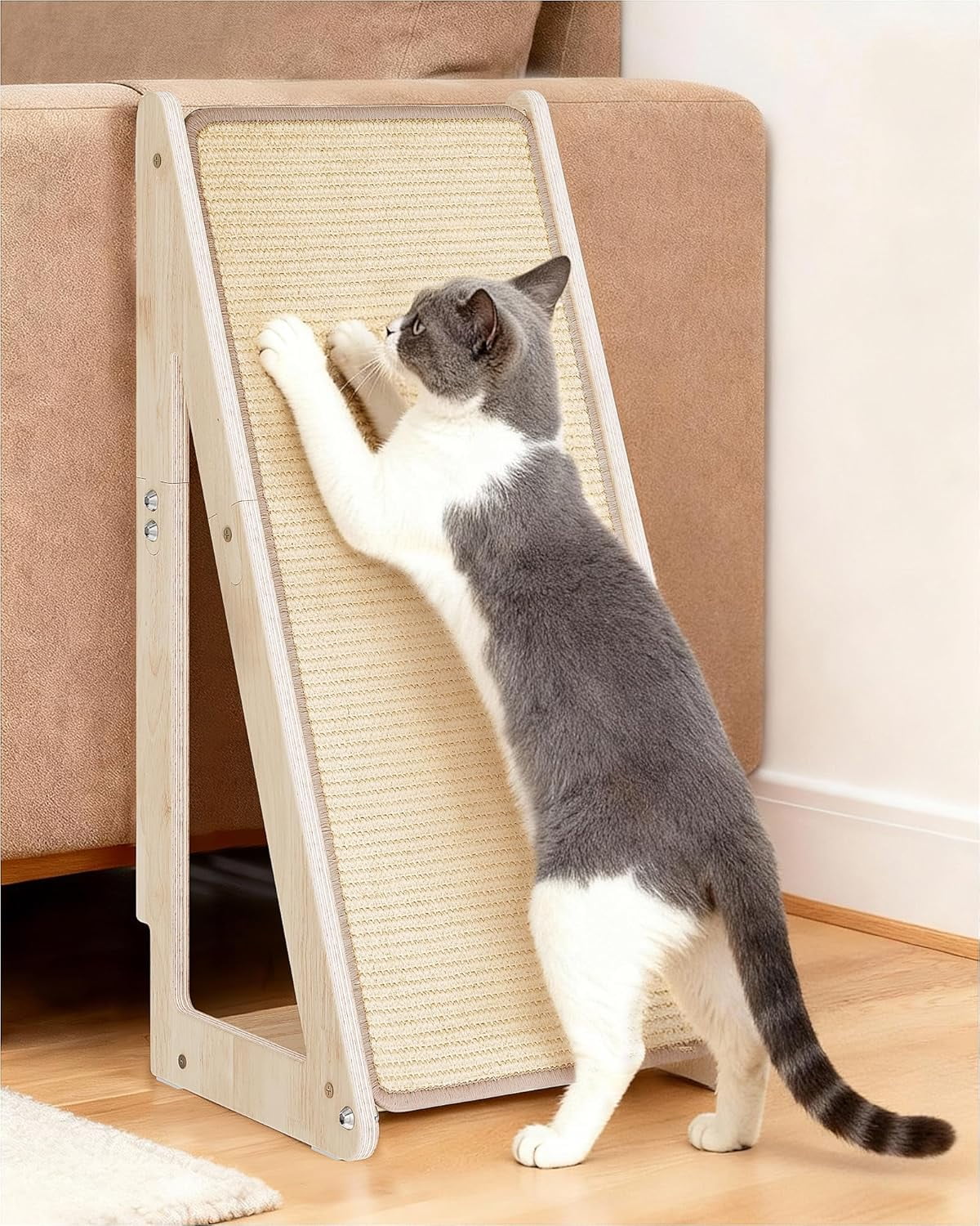 "26.4'' Sisal Cat Scratcher Ramp | Vertical Scratching Post | Sturdy ...