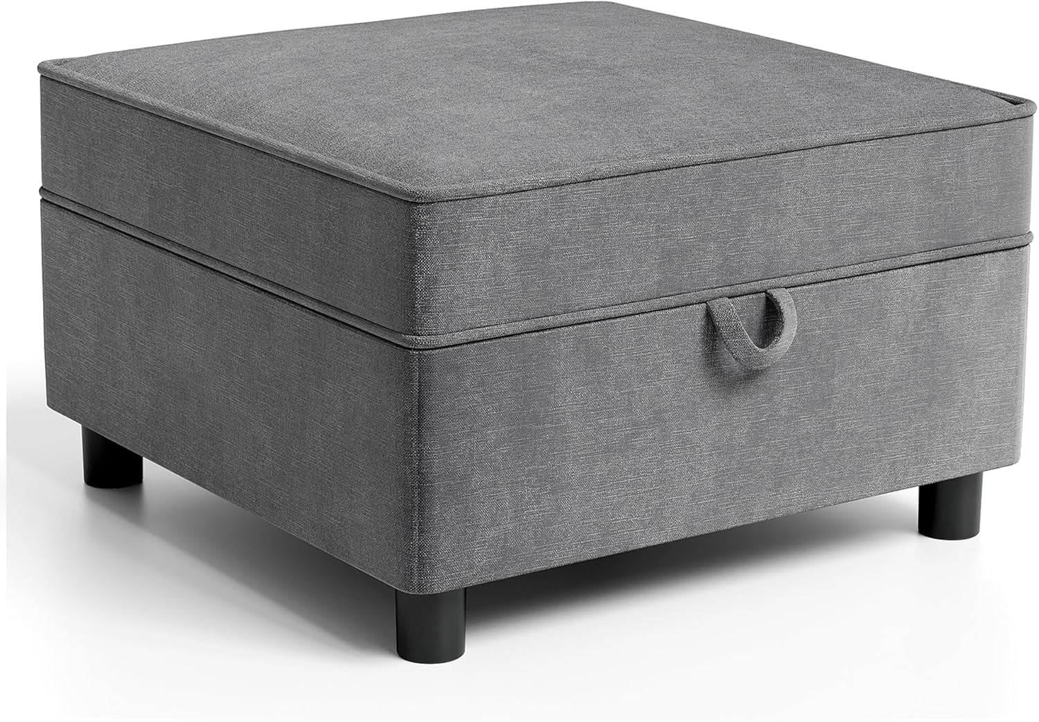 26.4 inches Storage Ottoman, Chenille Foot Stool Ottomans Footrest Step ...