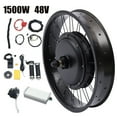 26" 48V 1500W Electric Bicycle Conversion Kit Fat Tire Rear Hub Motor ...