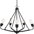 26" 5-Light Modern Farmhouse Chandelier for Dining Room, Kitchen or ...