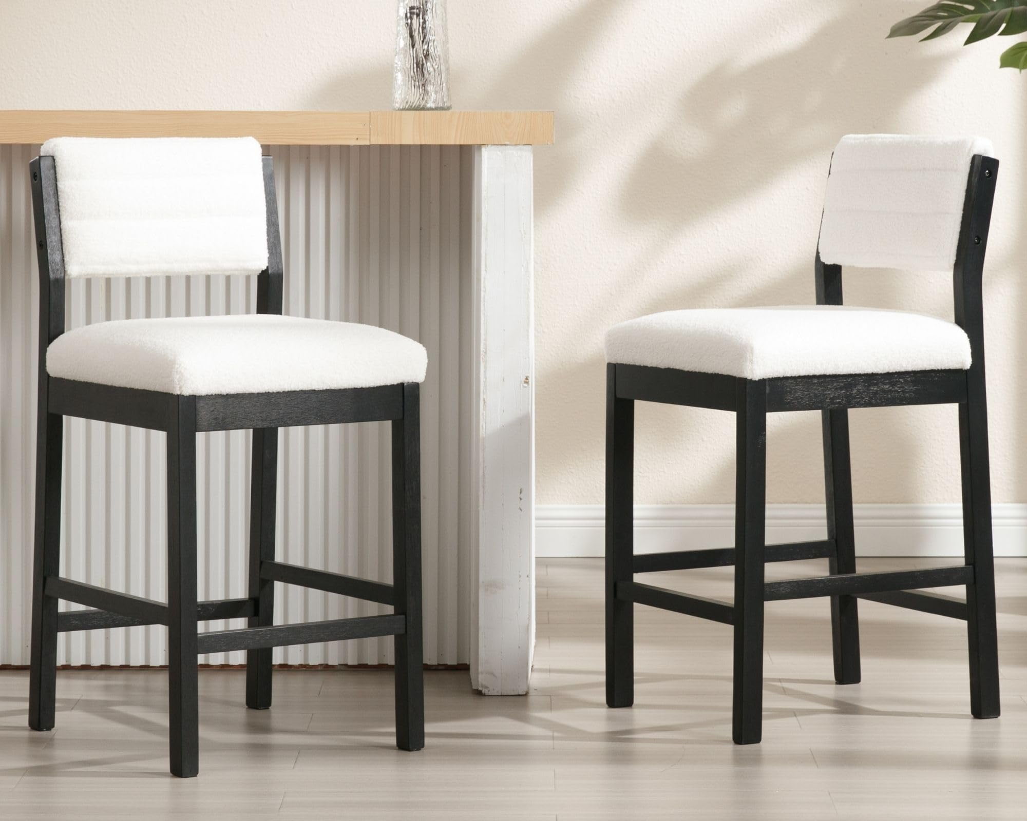 26.5" Tall Bar Stools Set of 2 Modern Counter Height Barstools with ...