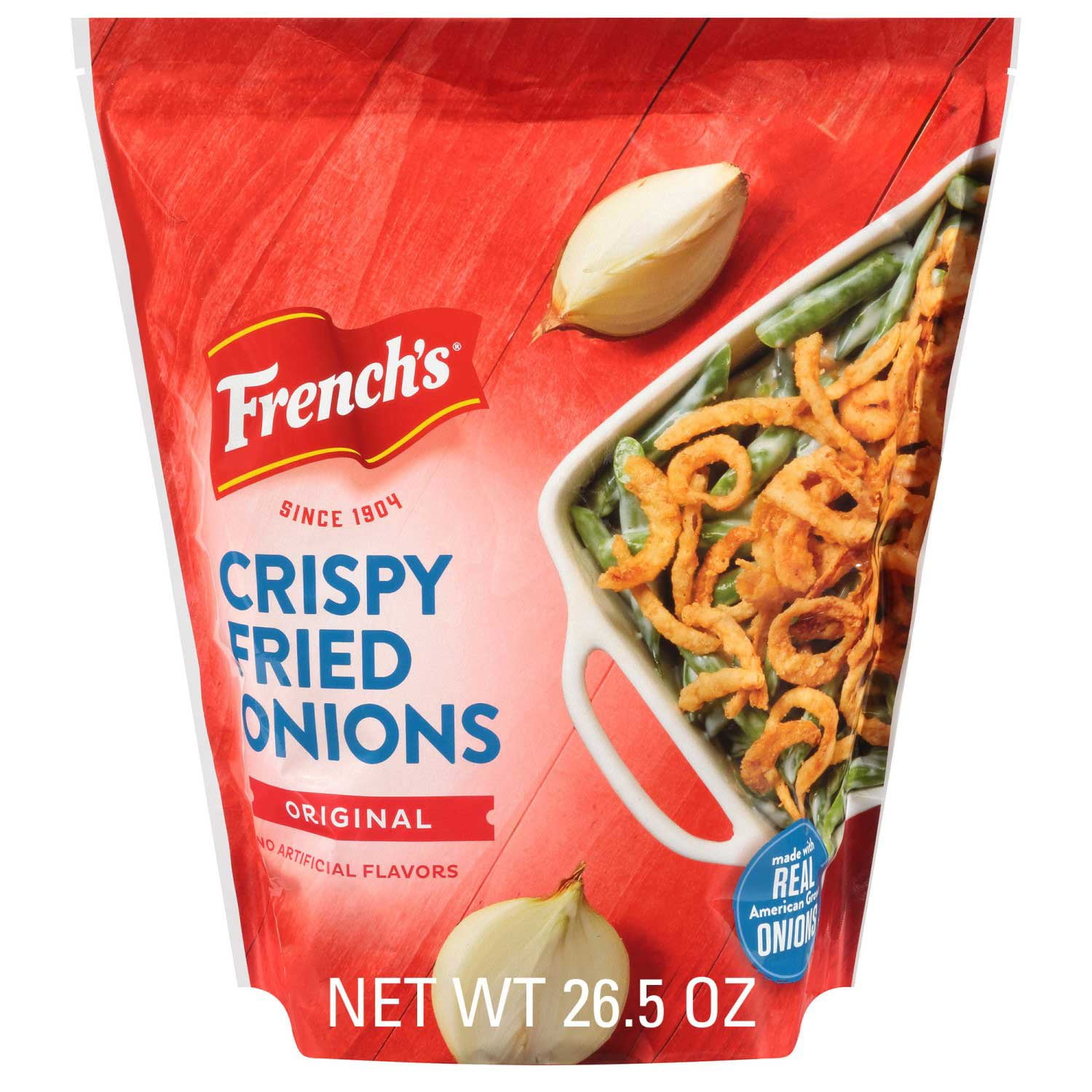 26.5 oz French’s Crispy Fried Onions – Resealable Snack & Topping, Made ...