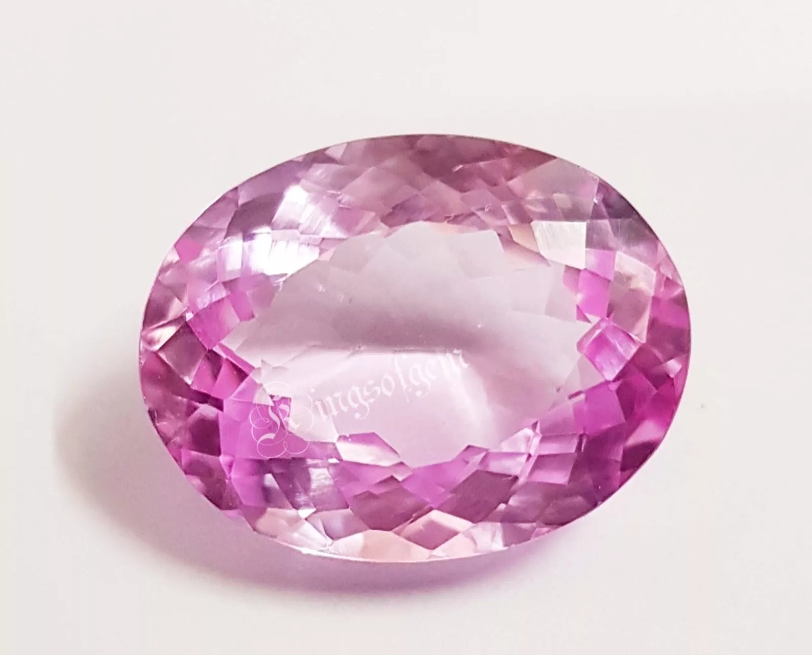 26.50 Ct Light Pink Morganite Oval Shape Lab Grown Loose Gemstone ...