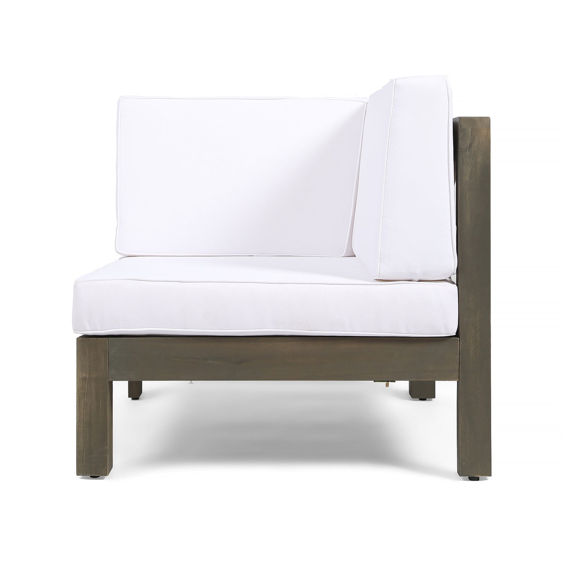26.50in Tall White Chair+Acacia Wood Frame"-"Waiting Areas+Comfortable ...