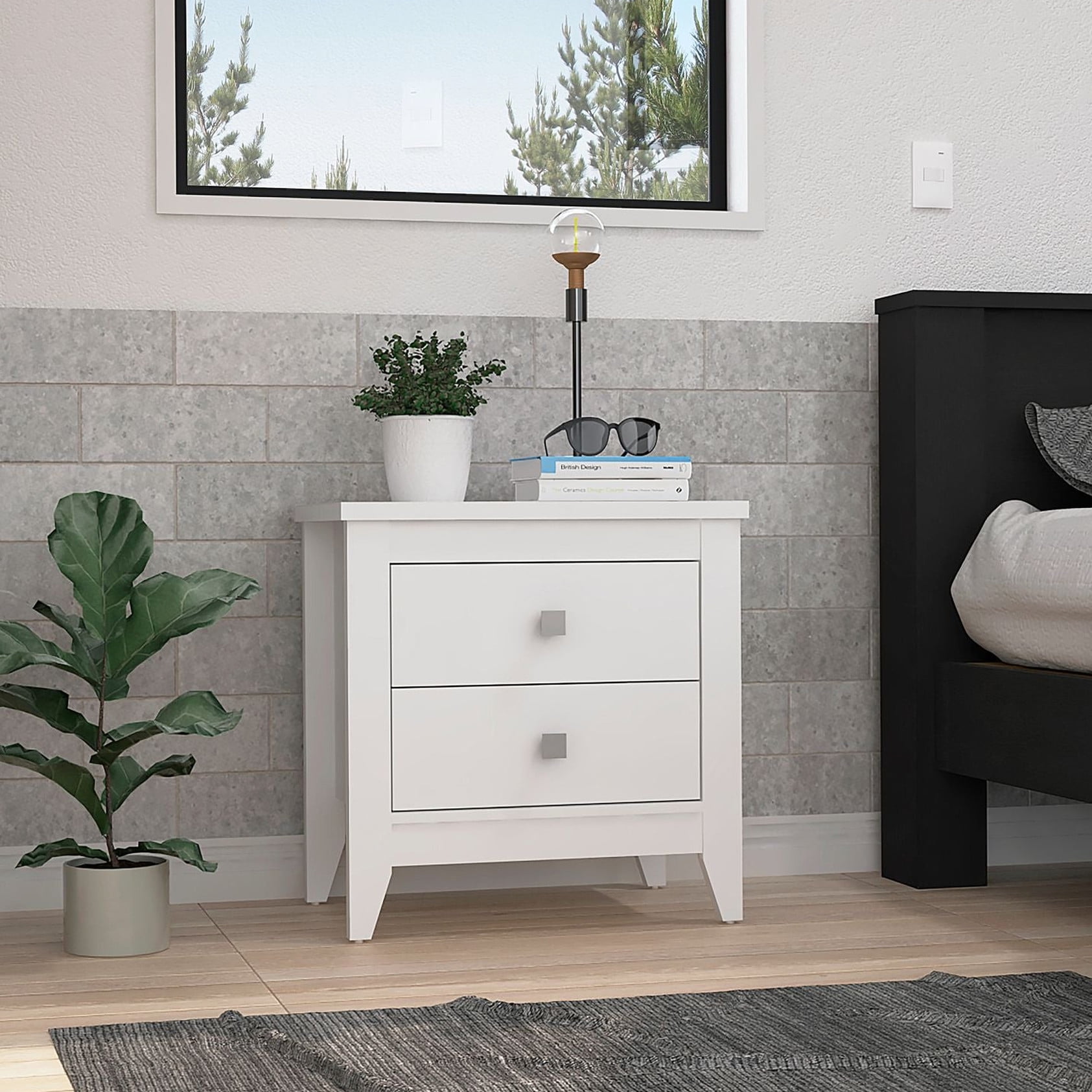 26.62-inch wide nightstand | Used for keeping bedside essentials ...