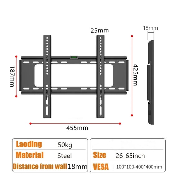 26-65inch TV Wall Mount Bracket Universal TV Mount Monitor Holder ...