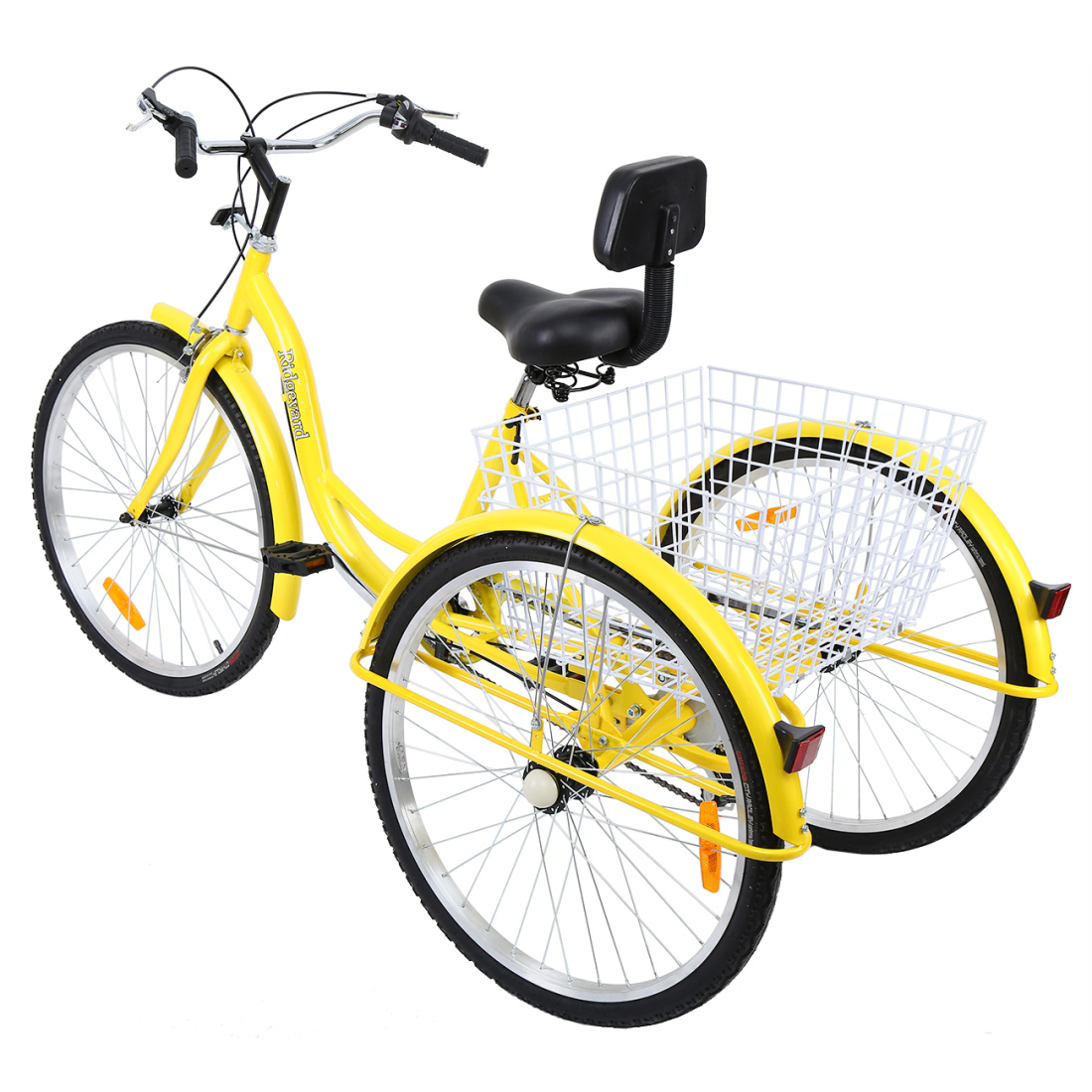 26" 7-Speed Adult Tricycle Trike,3 Wheel Bikes For Adults,Three-Wheeled ...