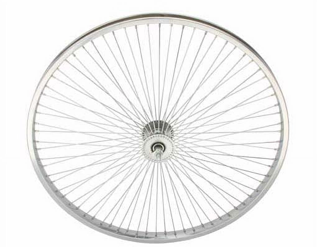 26" 72 Spoke Front Wheel 14G Chrome. Bicycle wheel, bike wheel ...
