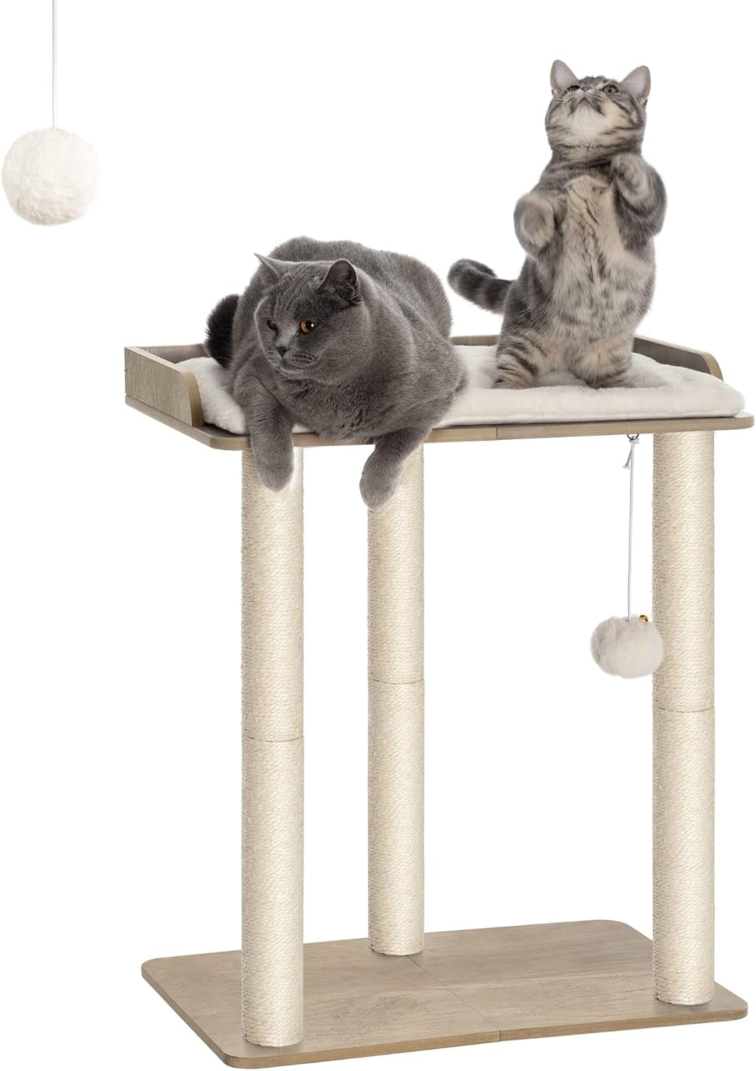 26.7in Large Cat Tree Tower Condo, Cat Scratch Posts for Indoor Cats ...