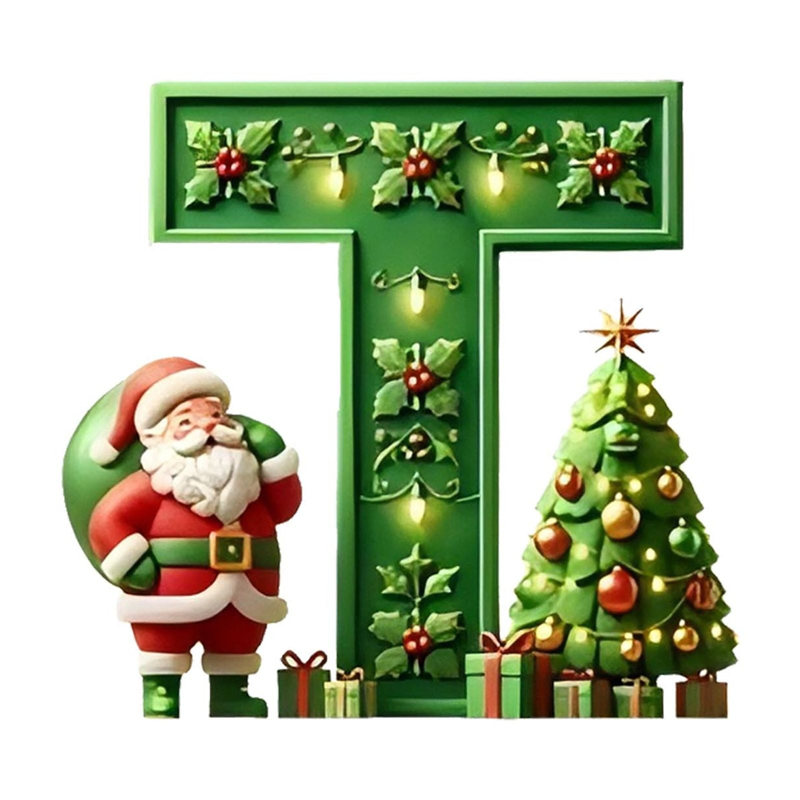 Generic Christmas Tree Pendant 26 Letter, Creative Christmas Tree ...