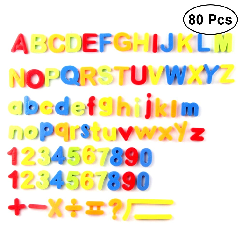 26 Alphabet Letters,80Pcs Plastic Early Childhood Education Magnetic ...