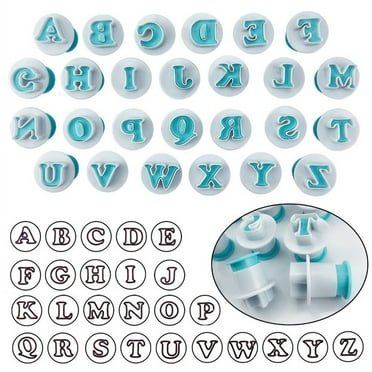 SPRING PARK 26Pcs Alphabet Letter Number Fondant Icing Cutter Set Cake ...