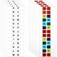 26 Alphabet Tabs Self Adhesive White and Coloful Letters Tab Sticky ...