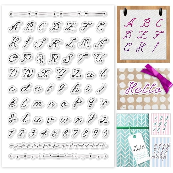 26 Alphabet Transparent Seal Stamps Capital Lowercase Letters Clear ...