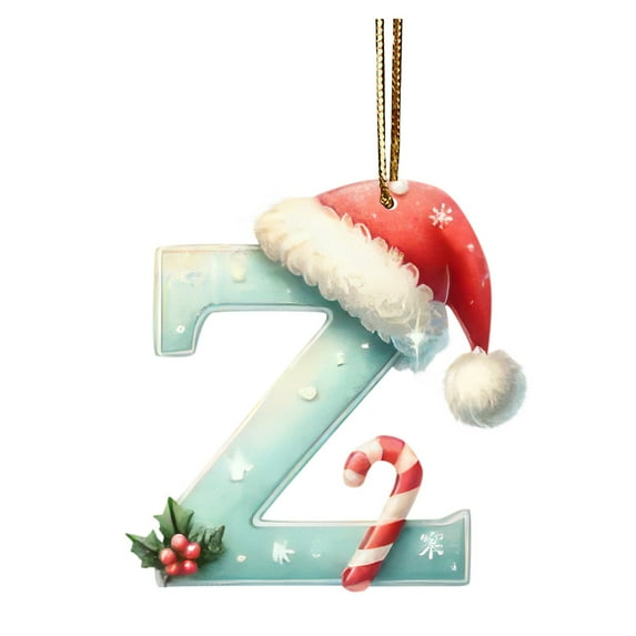 26 Alphabet Xmas Hanging Decorations - 2D Flat Design, 0.33Mm Thick ...