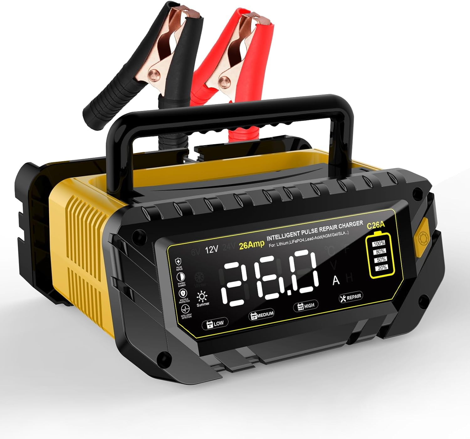 26 Amp , 6V/12V/24V Lithium LiFePO4 Lead Acid , Automotive Maintainer ...