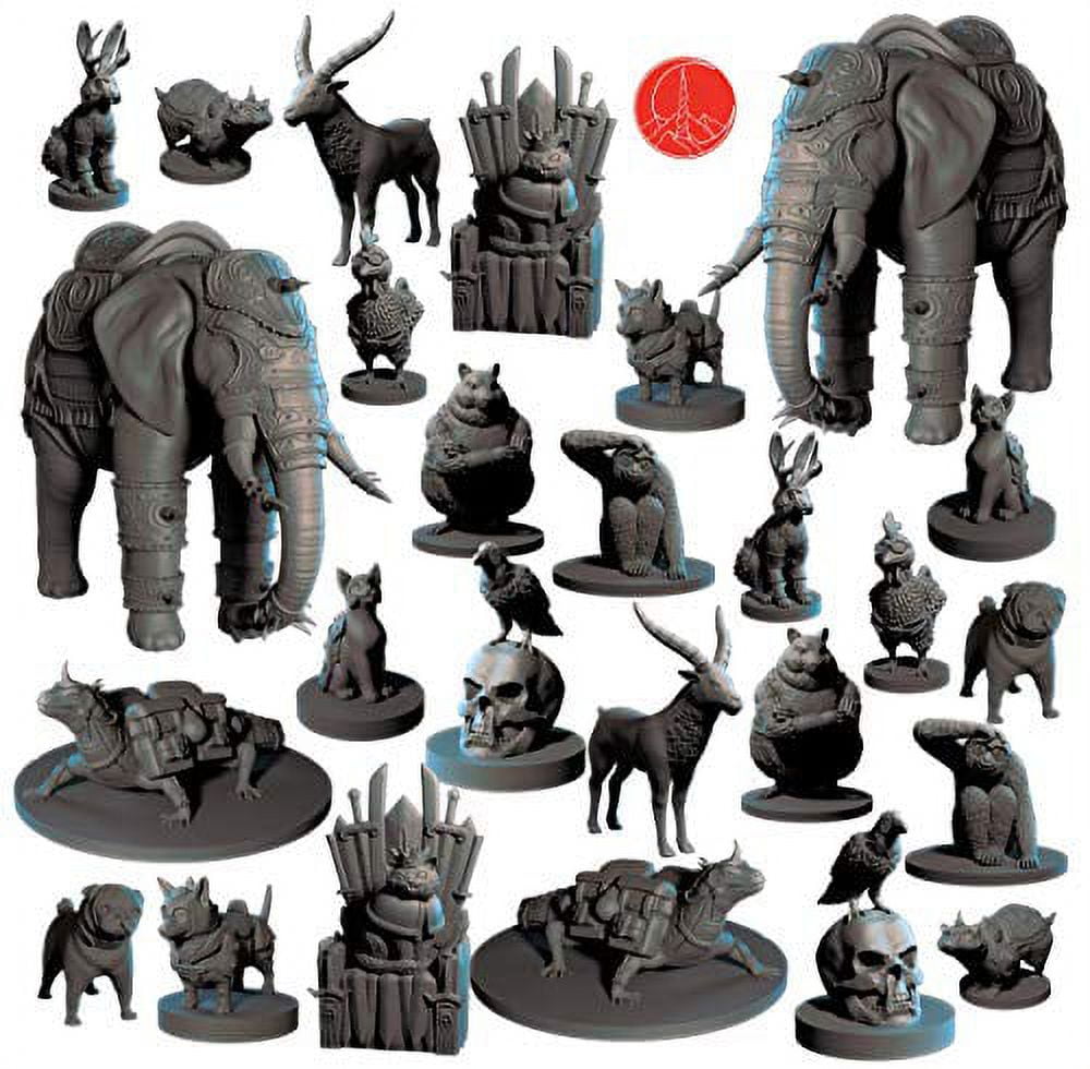 26 Animal Minis for DND Miniatures 28mm Unpainted Dungeons and Dragons ...