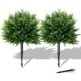 26" Artificial Cypress Topiary, 2pcs Artificial Cedar Topiary Ball ...