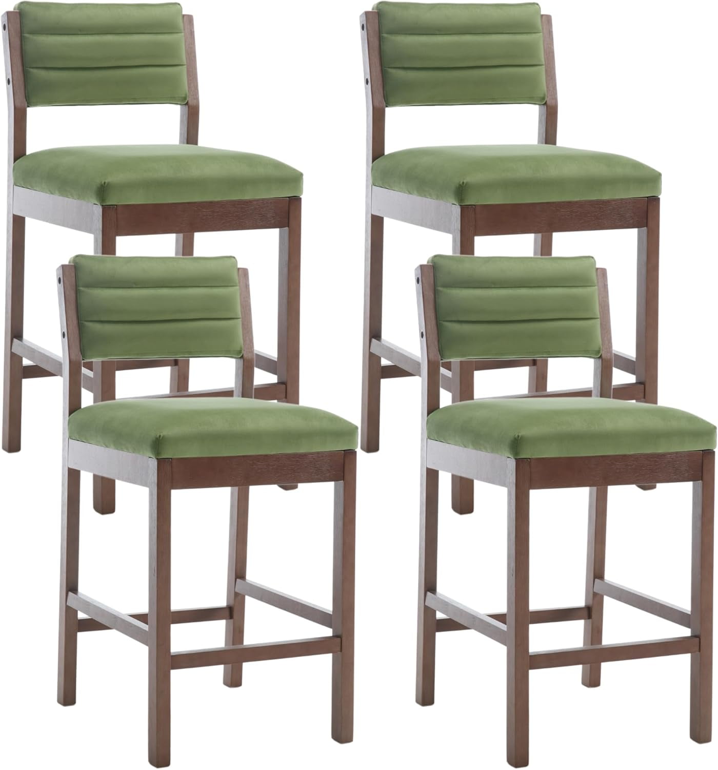 26" Bar Stools Set of 4 Counter Height Bar Stools for Kitchen Counter ...