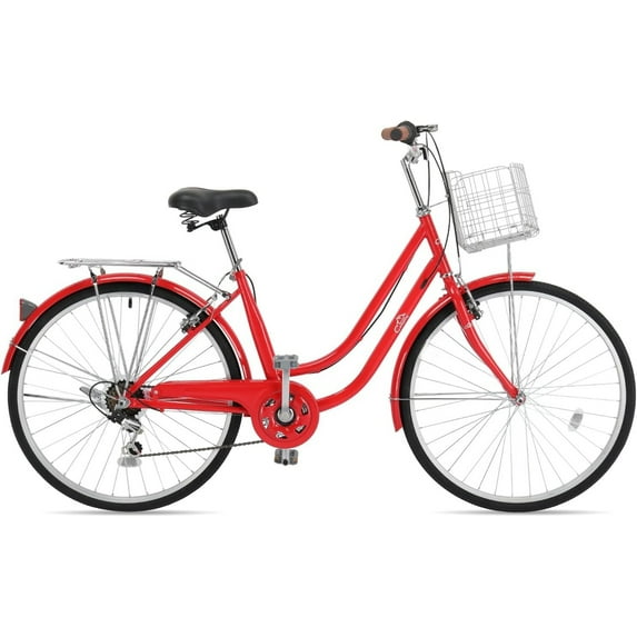 26" Beach Cruiser Bike, Commuter Bicycle, 7 Speed/Linear Pull Brakes/Widen Seat Men & Women Bike ...