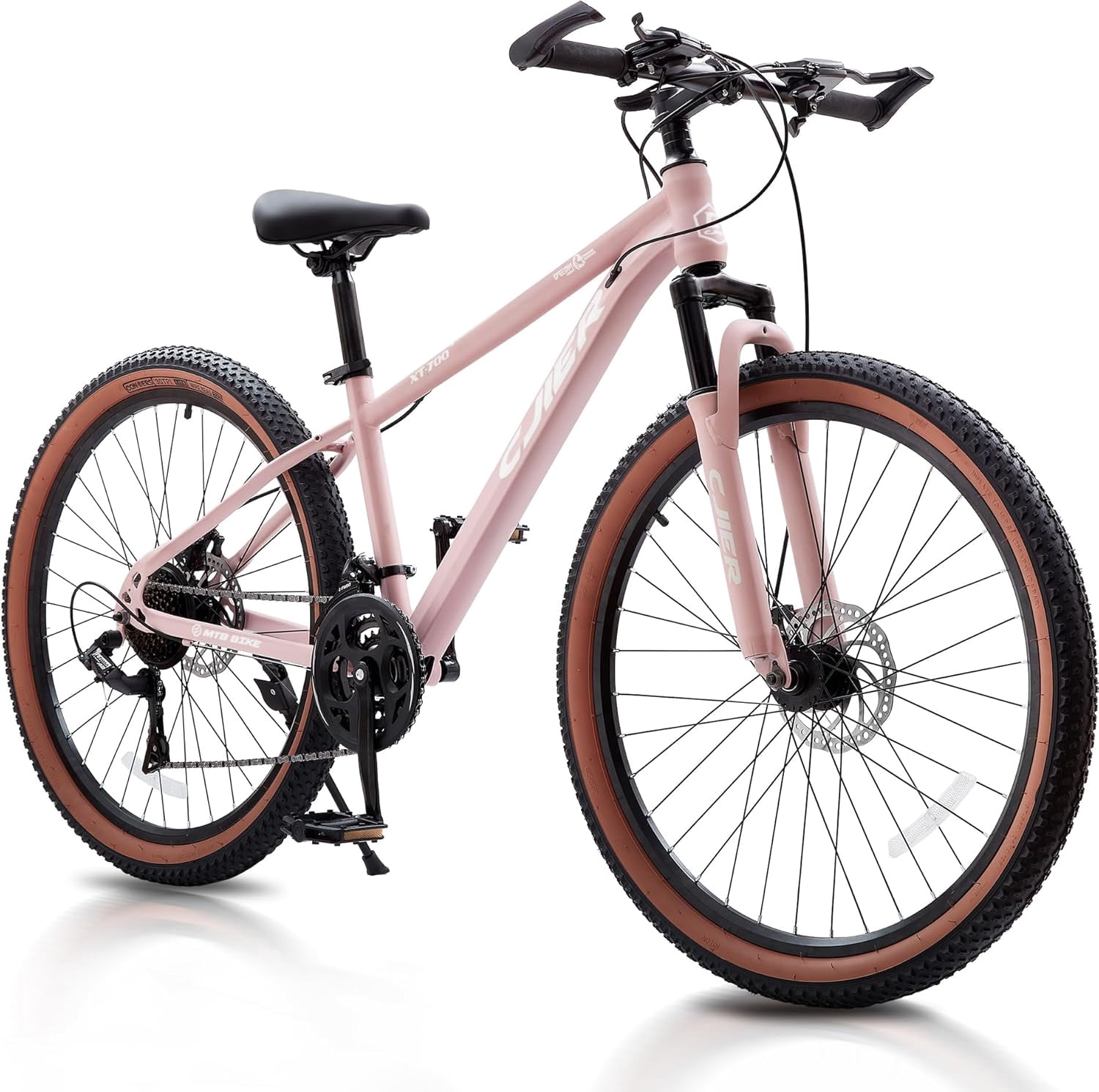 26" Bikes for Women, Wanan Mountain Bike 21-Speed with Dual Disc Brakes ...