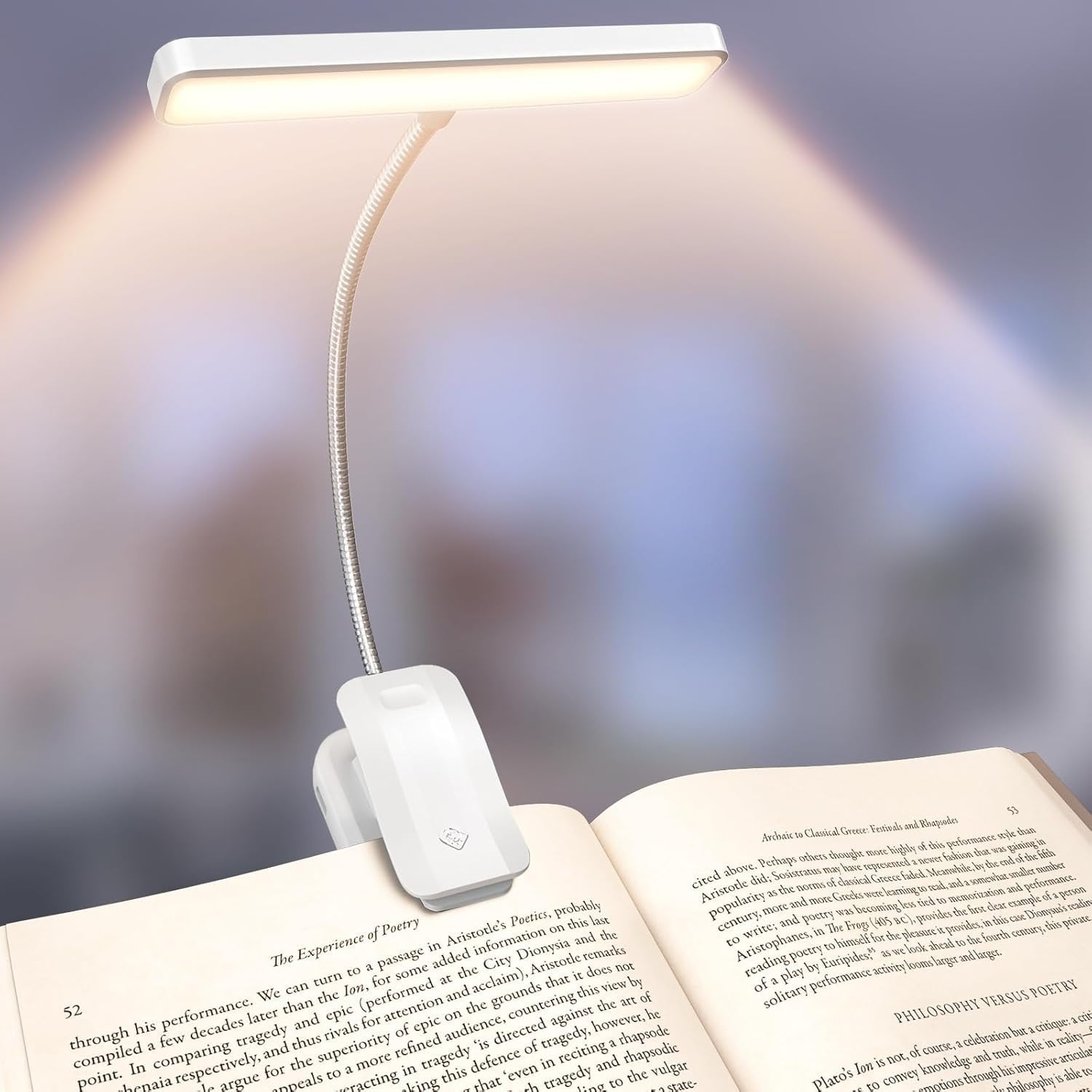 26 Book Light, 1200 mAh 90 Hrs Lasting Reading Light, 5 Colors ...