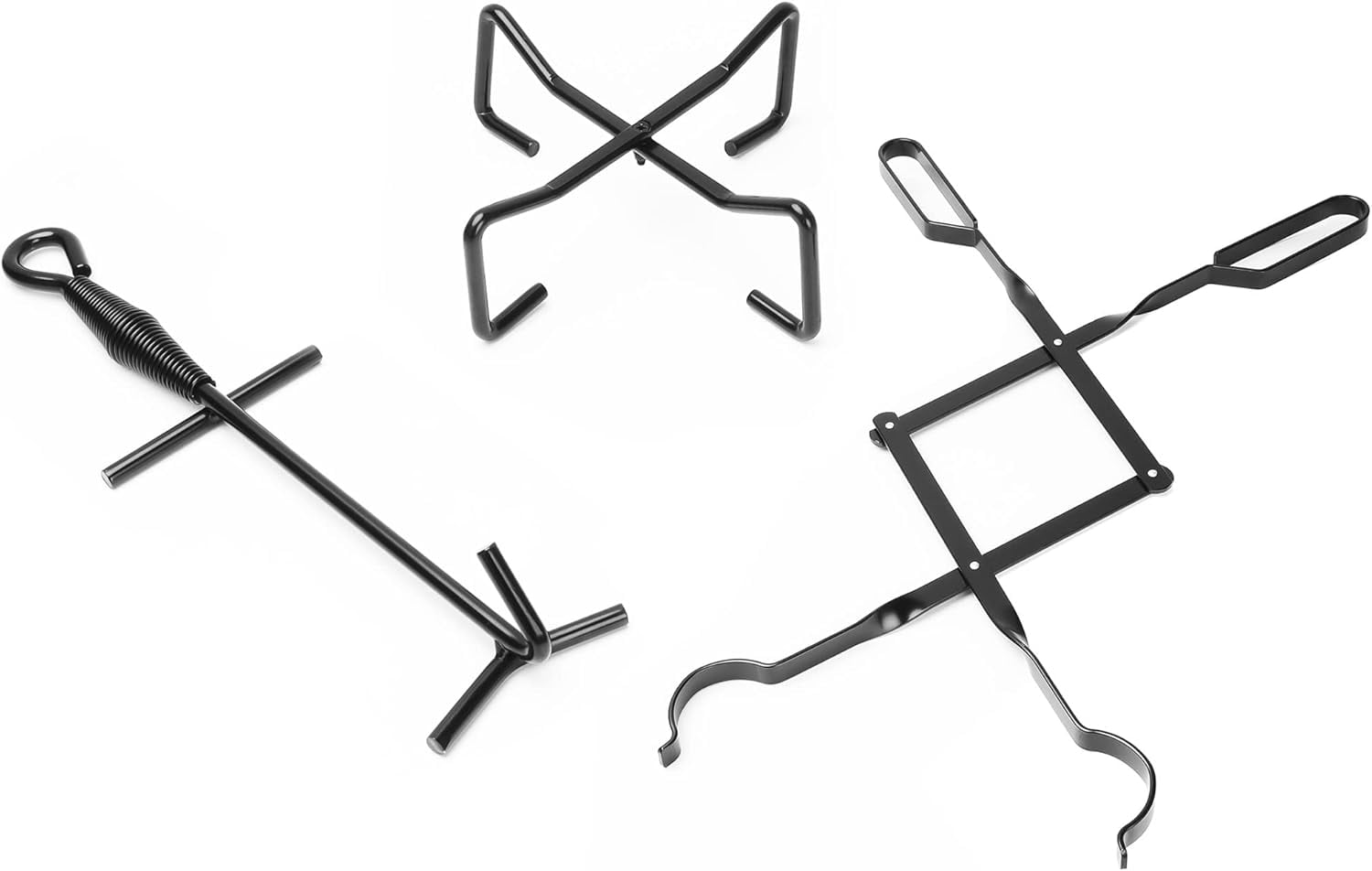 26" Campfire Fireplace Tongs, Folding Finish Camp Dutch Oven Lid Stand ...