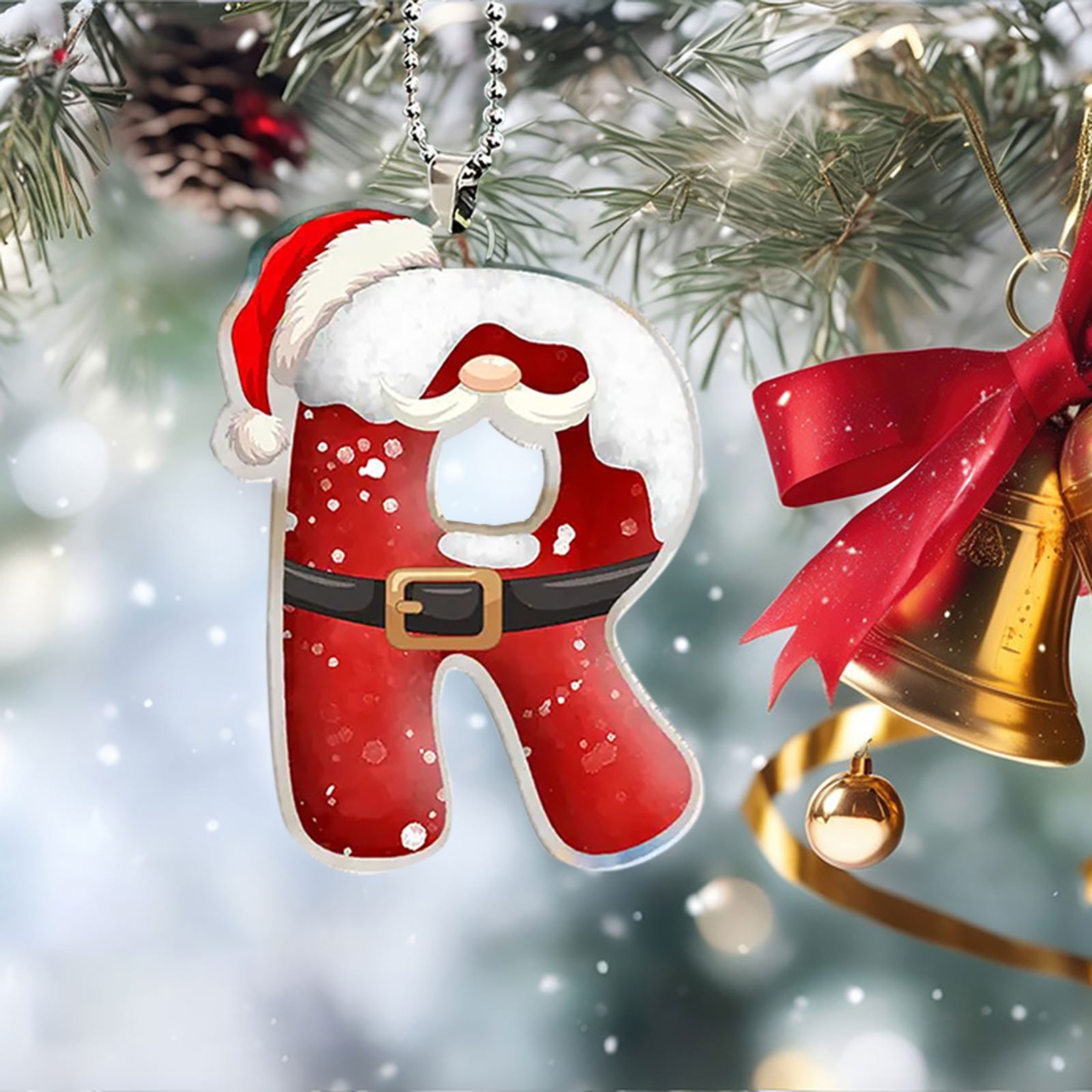 26 Christmas 26 Letter Ornaments Red Christmas Tree Ornaments Letter ...