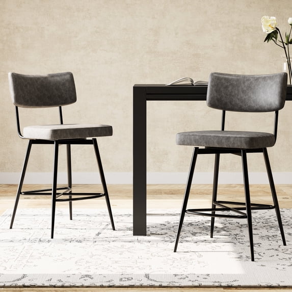 26'' Counter Stools+Ergonomic Curved Backrest”-“Long - Sitting ...