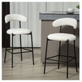 26'' Counter height bar stools Teddy fabric cover kitchen island ...