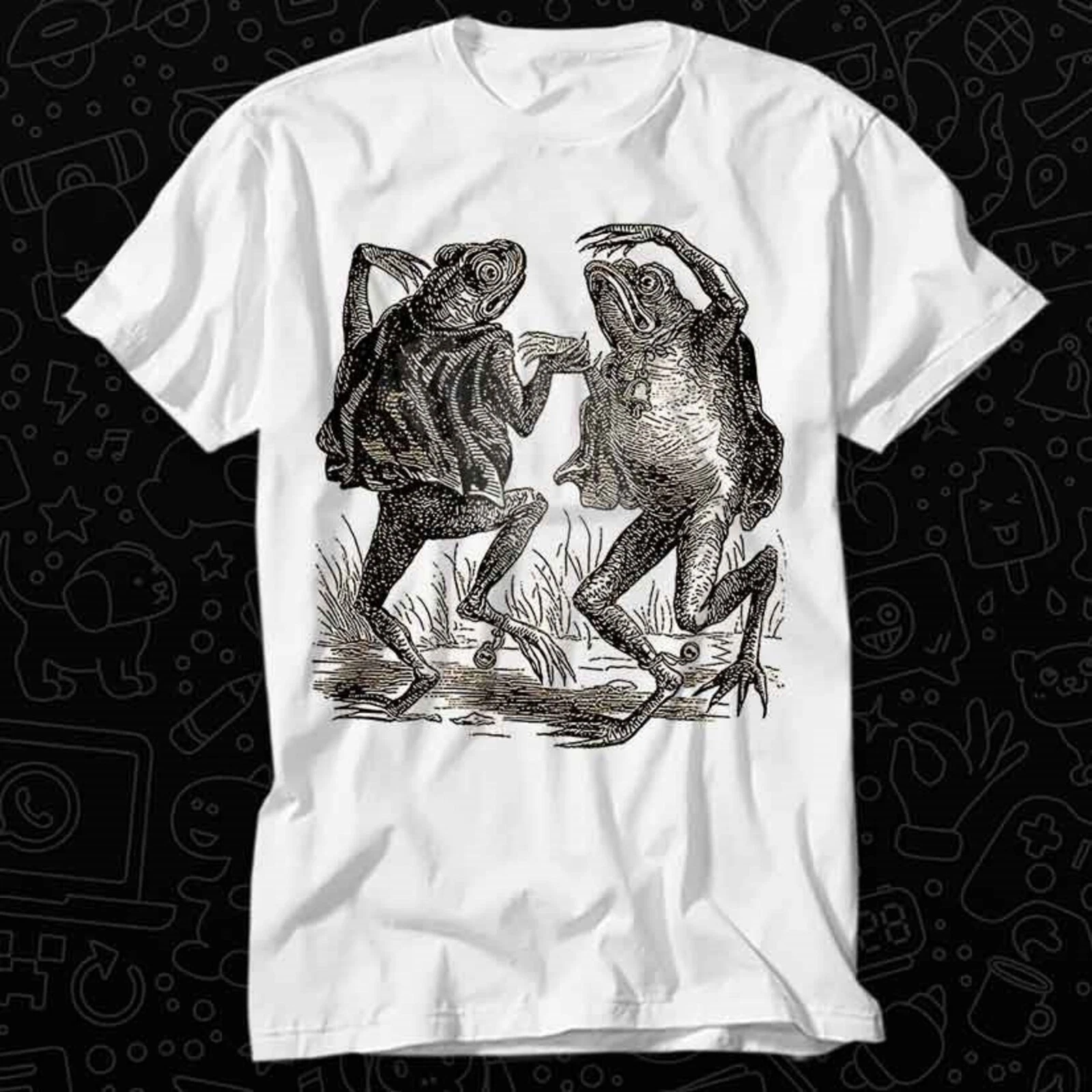 #26 Dancing Frog Star Demons With Bells Japanese Art T Shirt Gift For ...