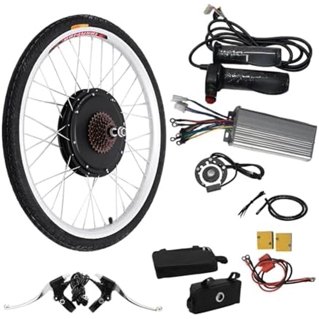 26'' Electric Bicycle Rear Wheel, 1000W Electric Bicycle Wheel Kit ...