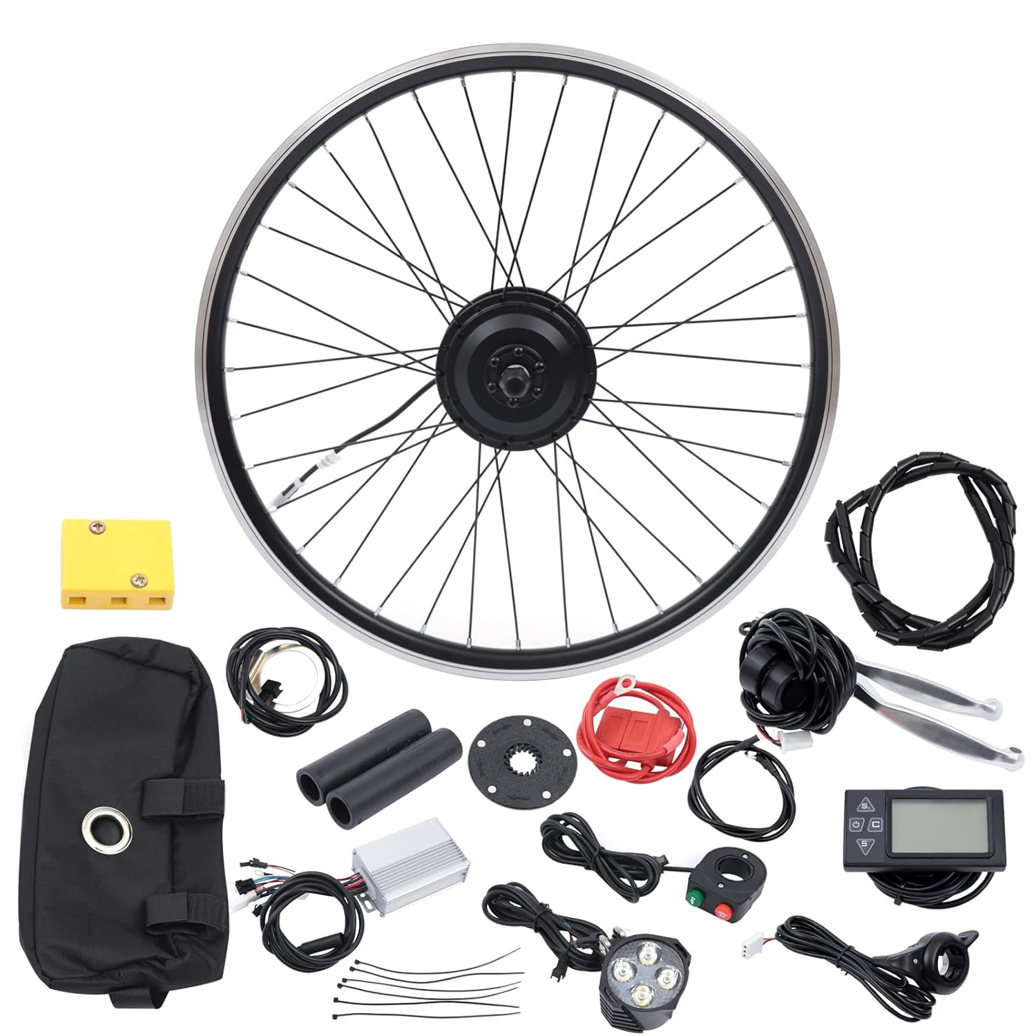 26" Electric Bike Conversion Kit, 36V 350W Front Wheel Motor E Bike Kit ...