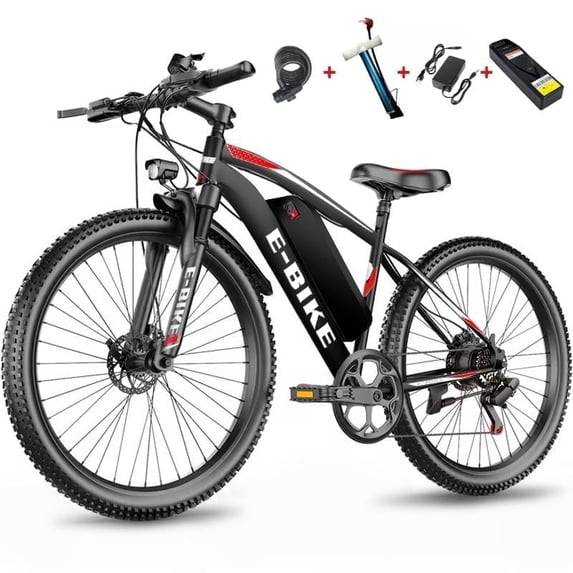 26" Electric Bike for Adults, ebike 750W Peak Power Motor, 35Miles ...