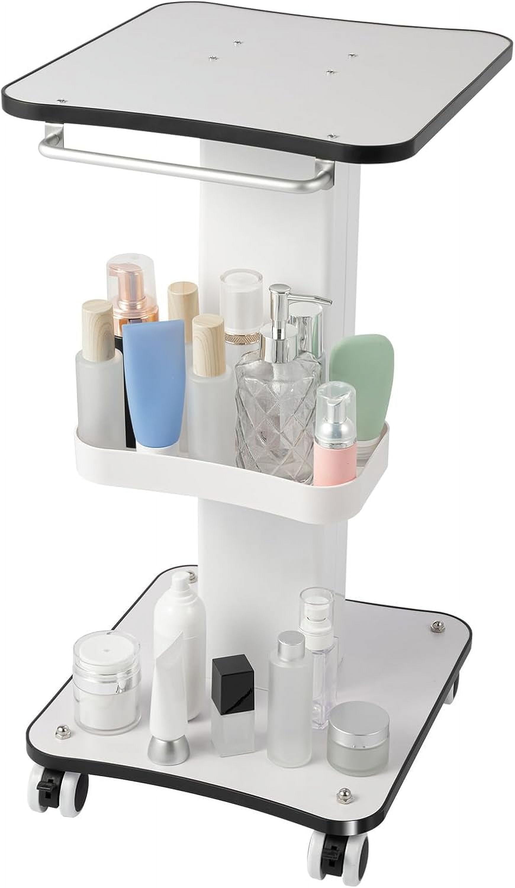26" Esthetician Cart Beauty Salon Trolley Cart 3 Tier Rolling Cart ...