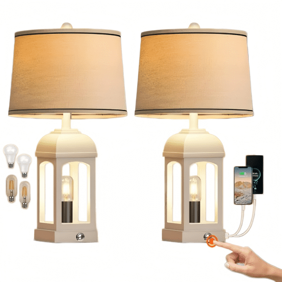 Explore 3-Way Dimmable Table Lamps for Home Decor with USB Ports