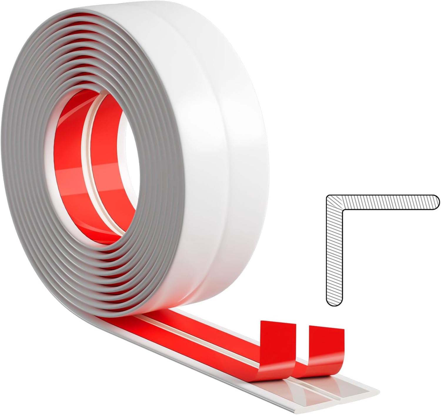 26 Feet Flexible Wall Corner Protector Trim Molding 2.4IN Peel and ...