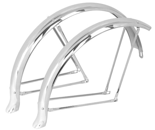 26" Fender Set Flared Adjustable Balloon 80mm Chrome - Walmart.com