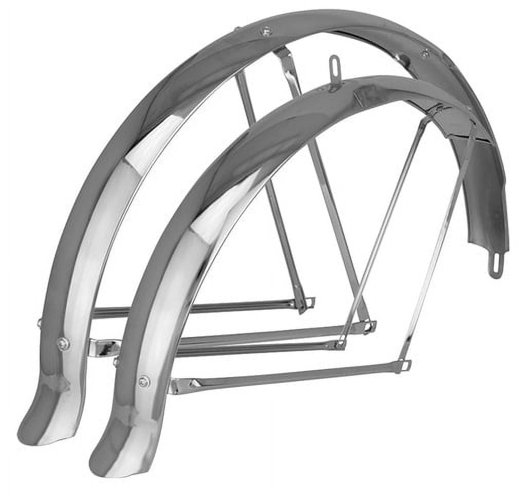 26" Fender Set Flared Standard Balloon 80mm Chrome - Walmart.com