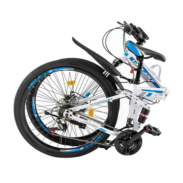 "26"" Fast Commuter Foldable Adult Mountain Bike 21 Speed Dual Disc ...