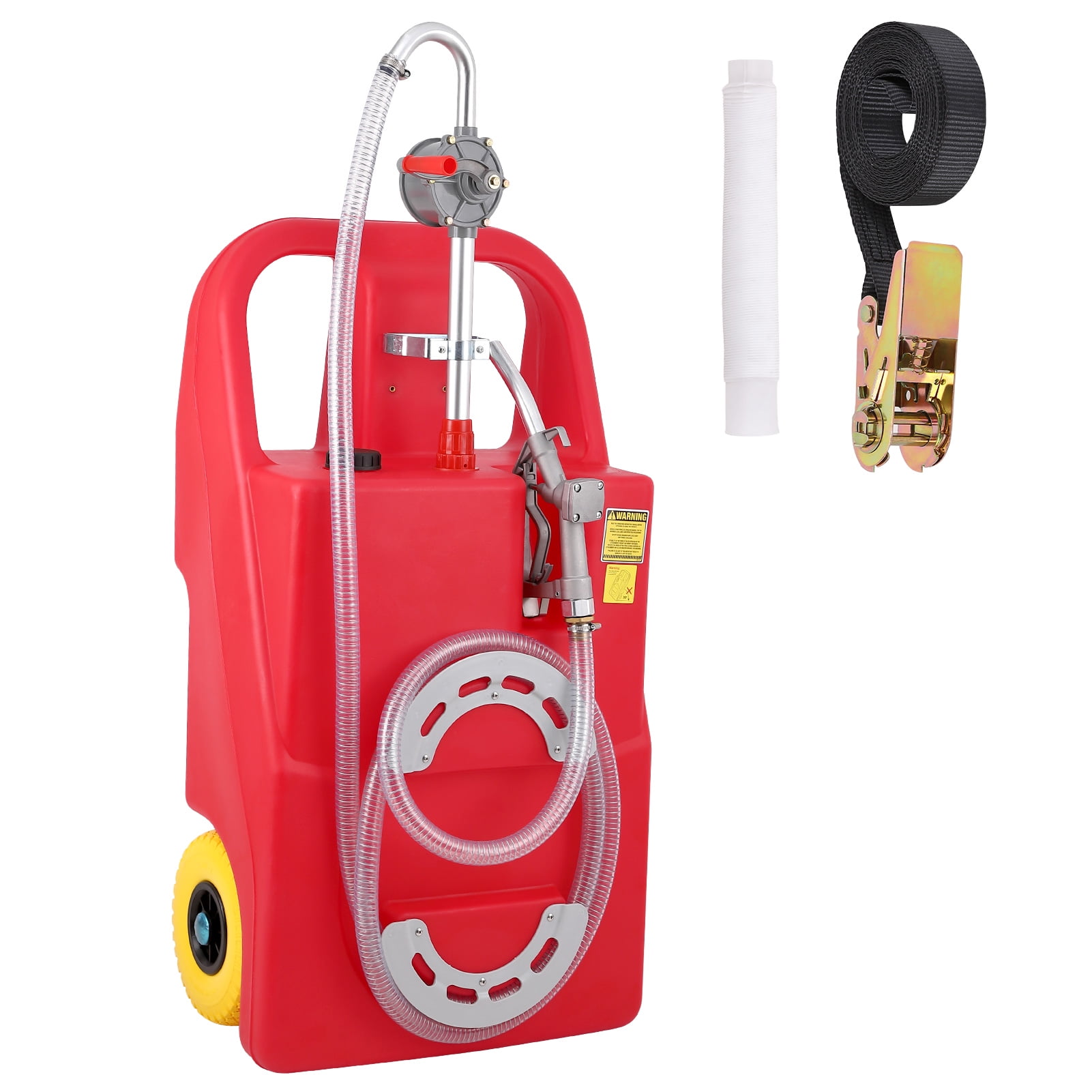 26 Gallon Fuel Caddy, Portable Fuel Tank On-Wheels with Manual Fueling ...