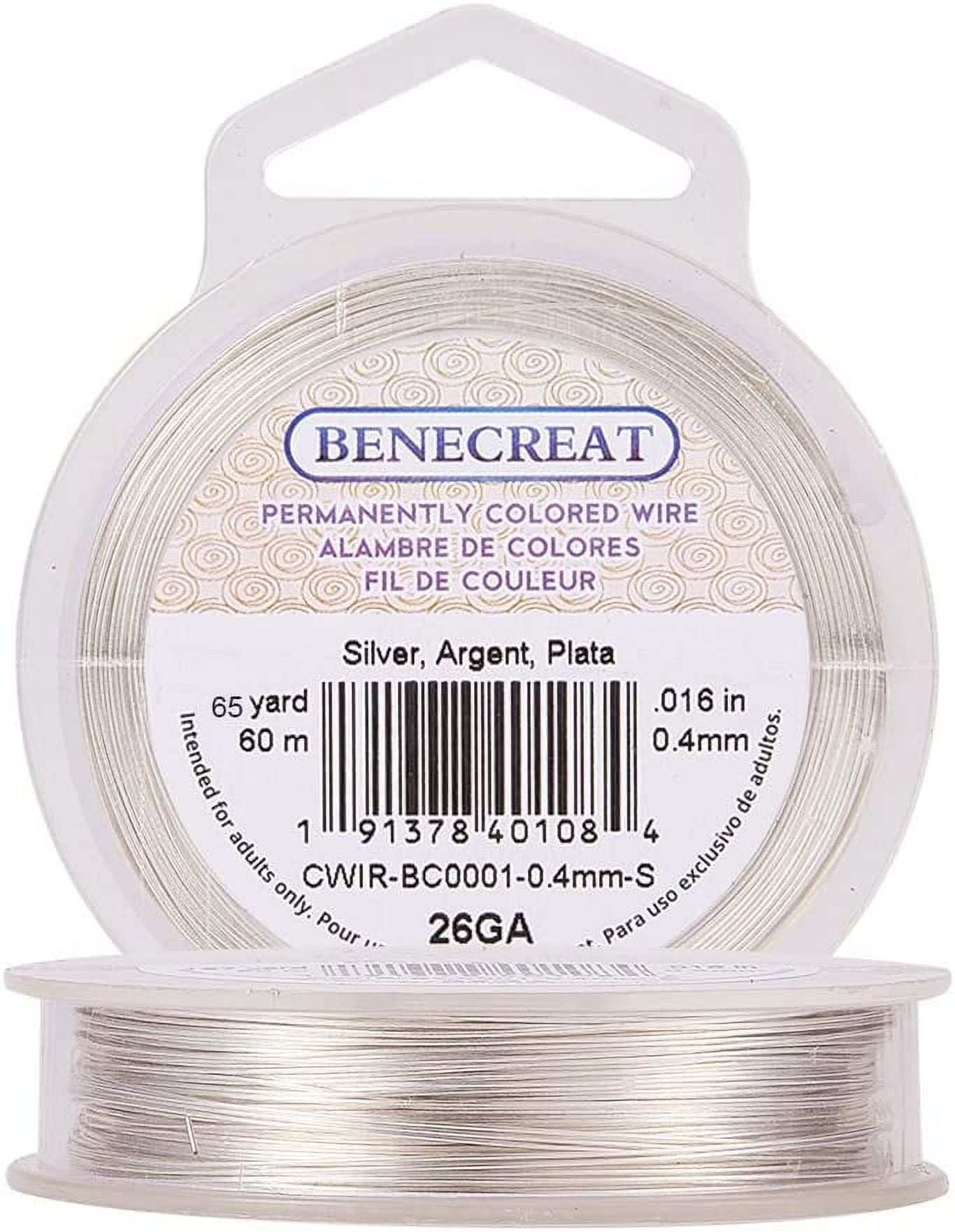 26-Gauge(0.4mm) Tarnish Resistant Silver Coil Wire 65 yards Copper Wire ...