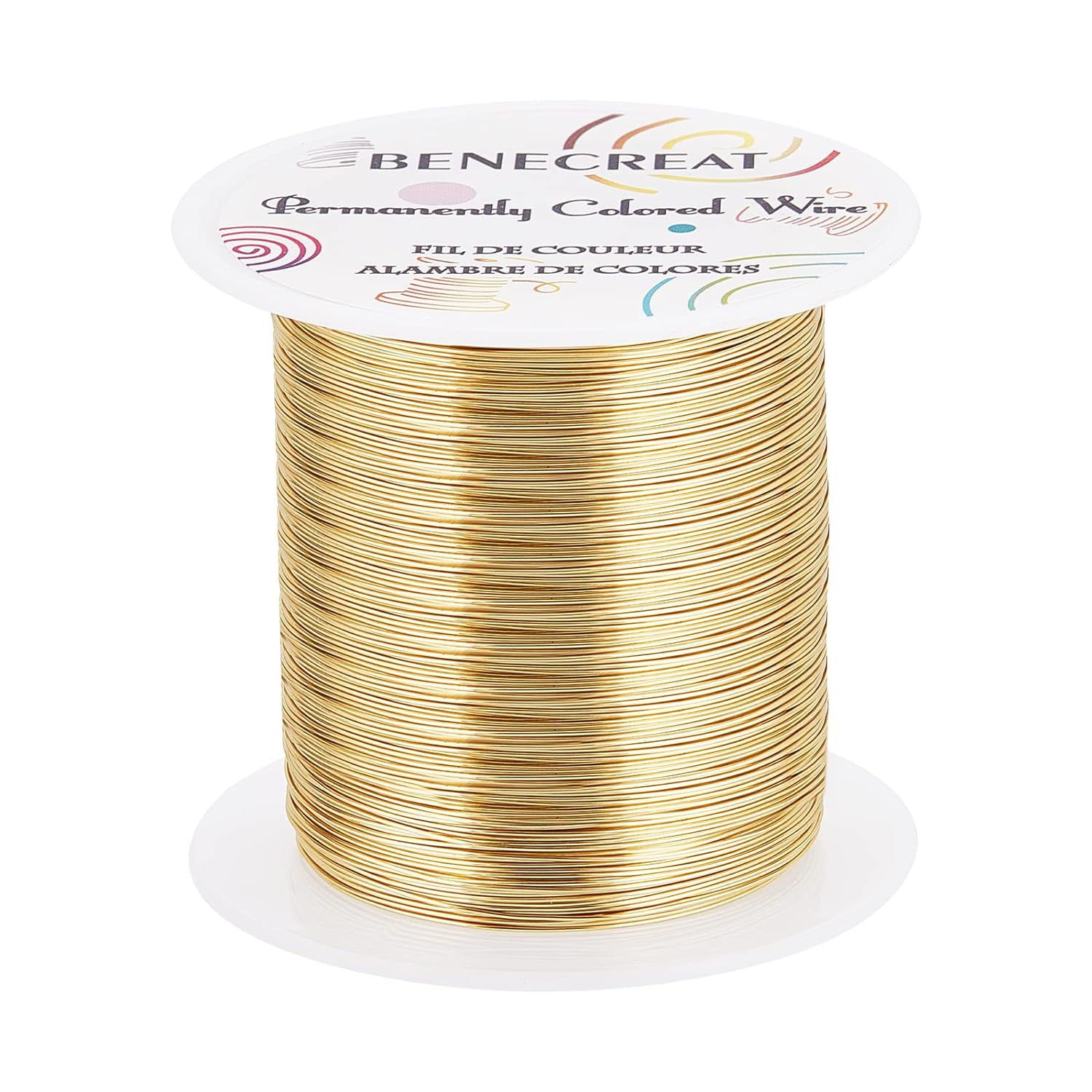 26 Gauge 131 Yards Jewelry Beading Wire Light Gold Tarnish Resistant ...