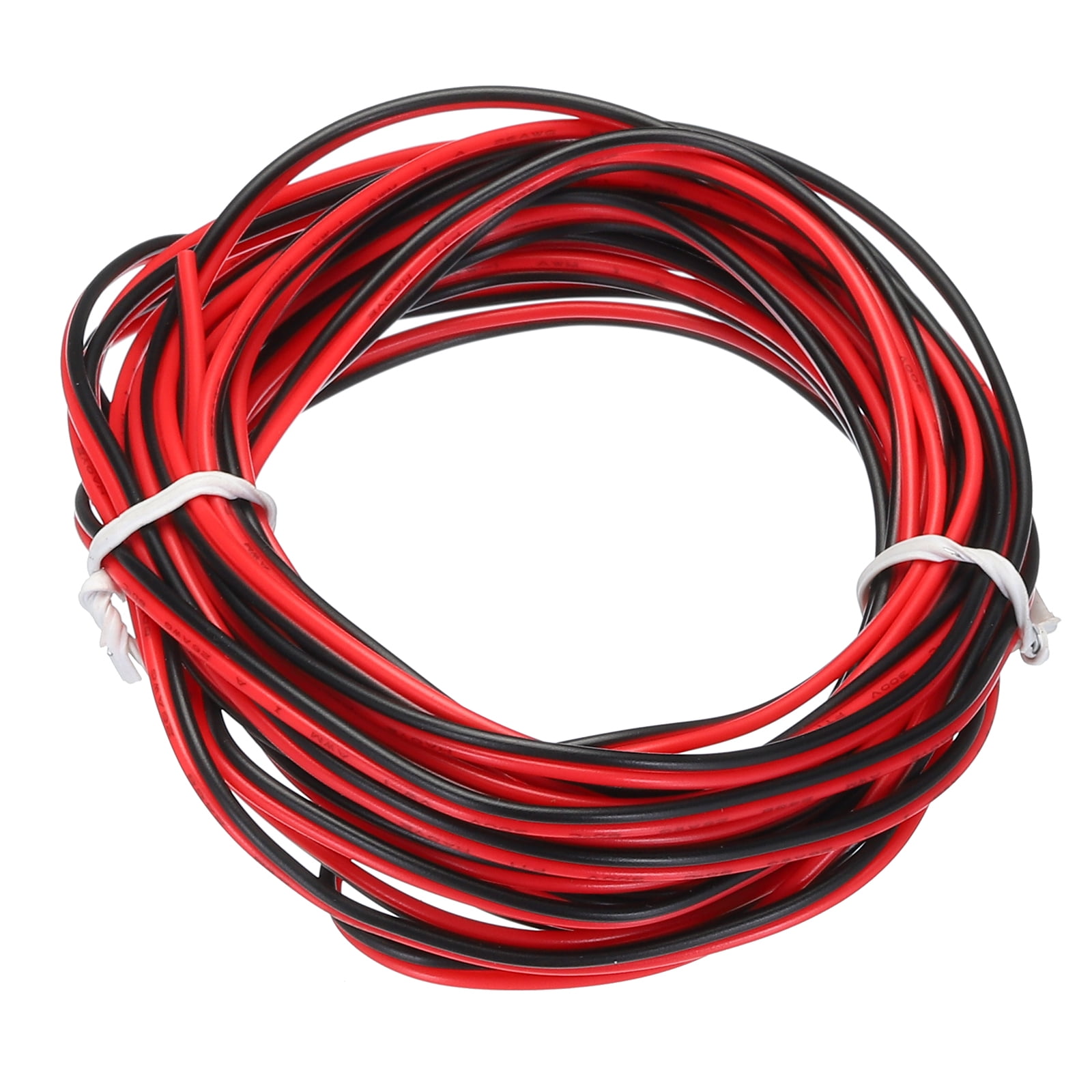 26 Gauge 2 Conductor Parallel PVC Wire, 15Ft/4.5M Long 1.5mm Dia 300V for LED RGB Cable ...
