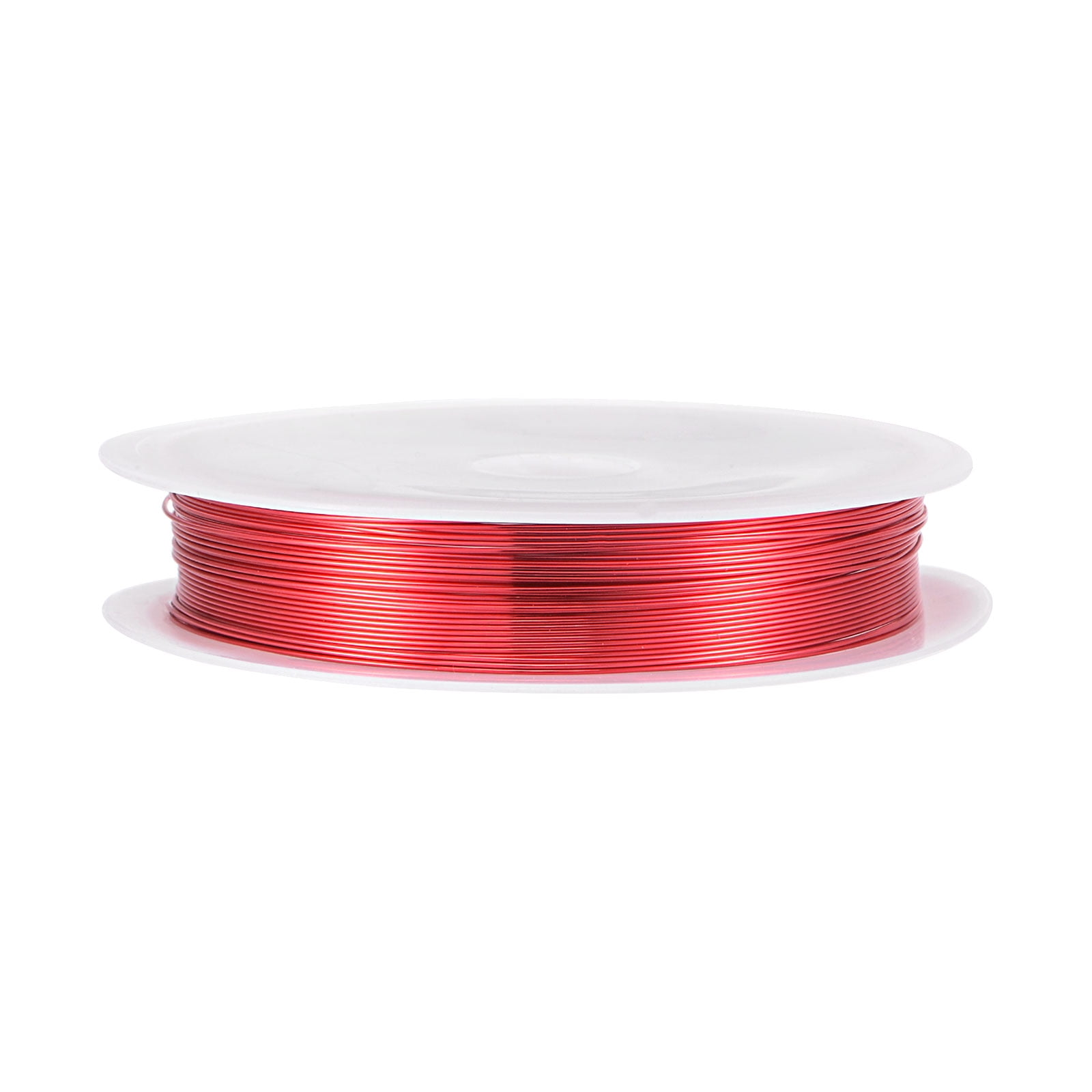 Uxcell 26 Gauge Copper Wire 0.4mm Dia Red Resistant Beading Wires ...